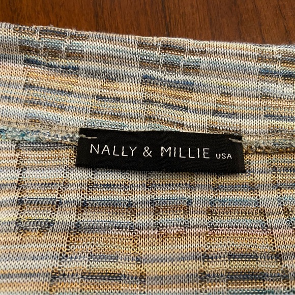 Nally & Millie | Tops | Nally Millie Usa Boho Stripe Chevron Square ...
